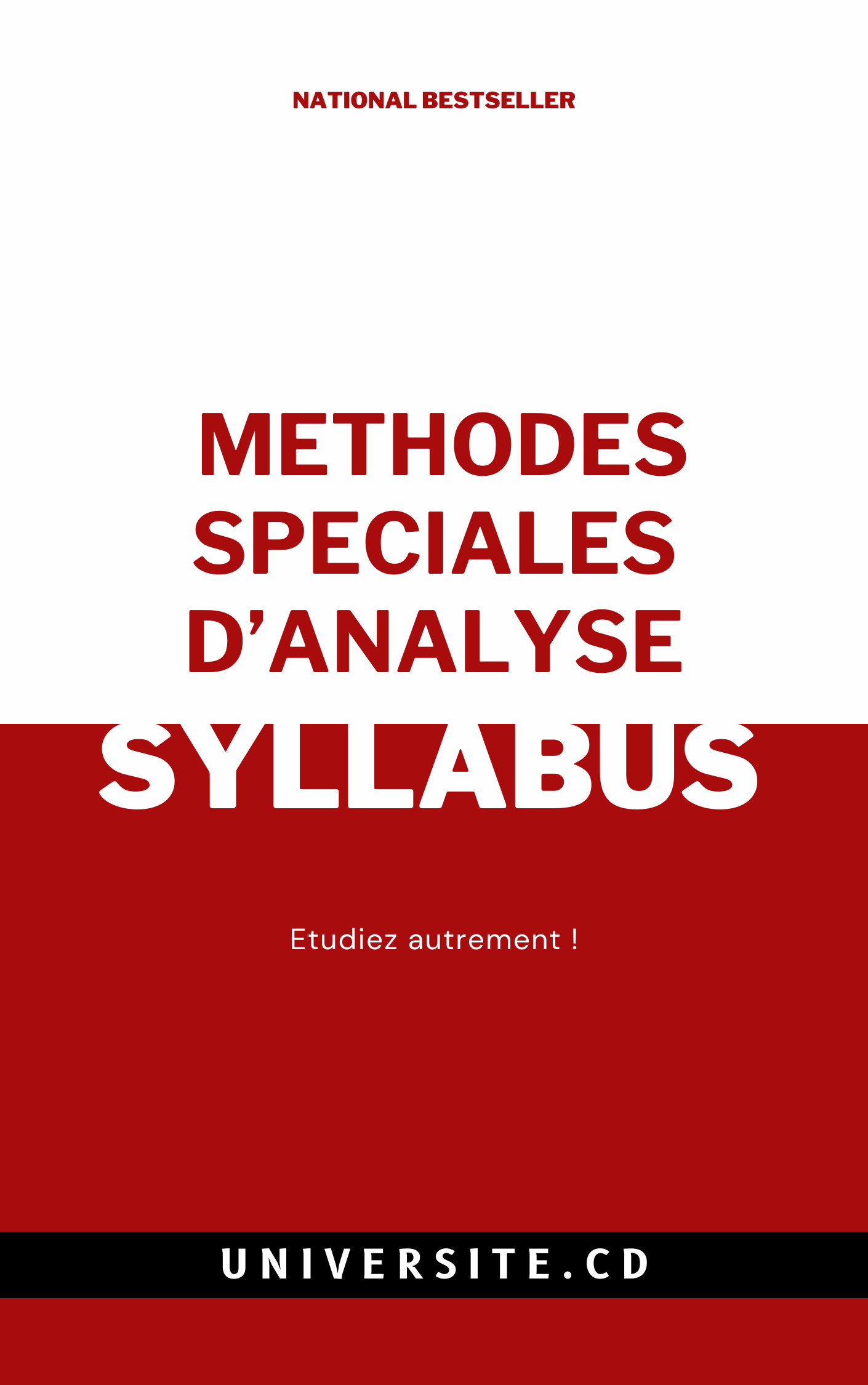 MÉTHODES SPÉCIALES D’ANALYSE – Universite.cd